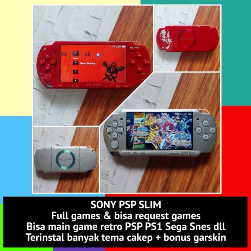 Jual Sony PSP Slim cfw - Bisa main game PSP PS1 Sega Snes Snes GBA ...
