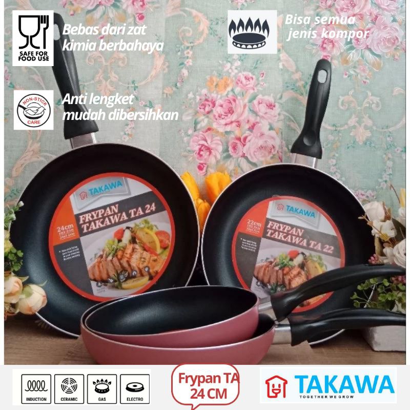 Jual Frypan TA Takawa Anti Lengket/Teflon Takawa Anti Lengket ...