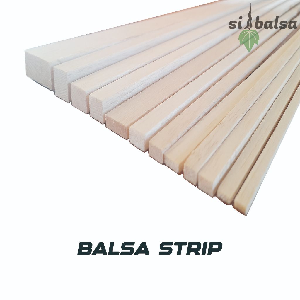 Jual Kayu Balsa Strip Tebal 2-10mm Panjang 1 Meter Untuk Maket, Bridge ...