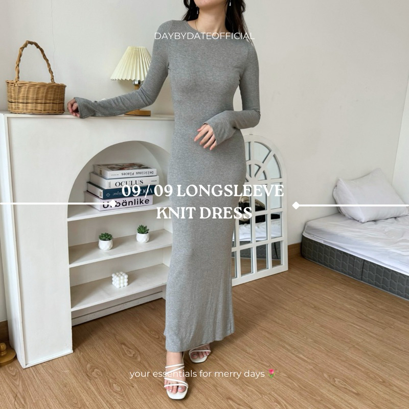 Jual 09 / 09 Longsleeve Knit Dress | Daybydate | Knit Dress Dress Lengan Panjang Knit Dress ...