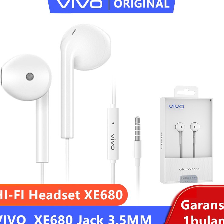 Jual Stock banyak VIVO HEADSET XE68 XE16 ORIGINAL SUPPORT SEMUA VIVO HiFi Earphone XE68 XE16 ...