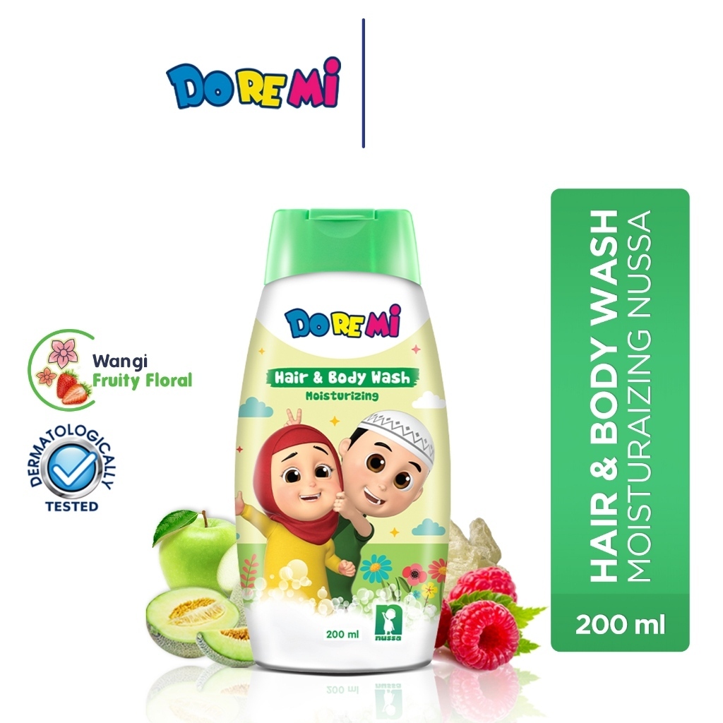 Jual Doremi Hair & Body Wash Moisturizing Nussa 200ml | Shopee Indonesia