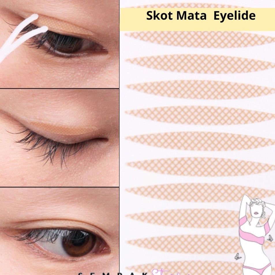 Jual Terdepan SS Skot Mata Eyelide 2Pasang Double Eyelid Stickers Tape 4Pcs Stiker Kelopak Mata ...
