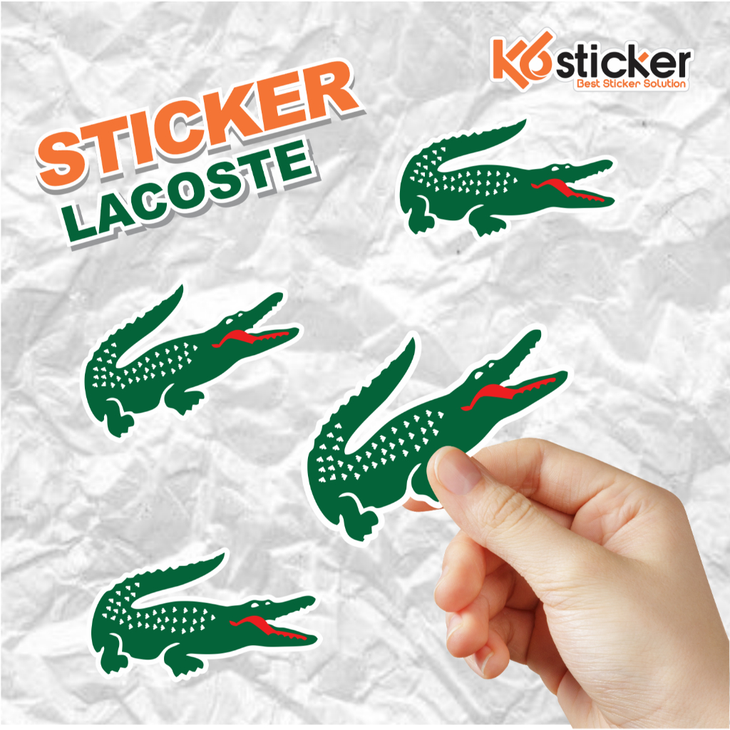 Jual Stiker Logo Brand Anti Air Vinyl Sticker Lacoste Notebook Hp Koper ...