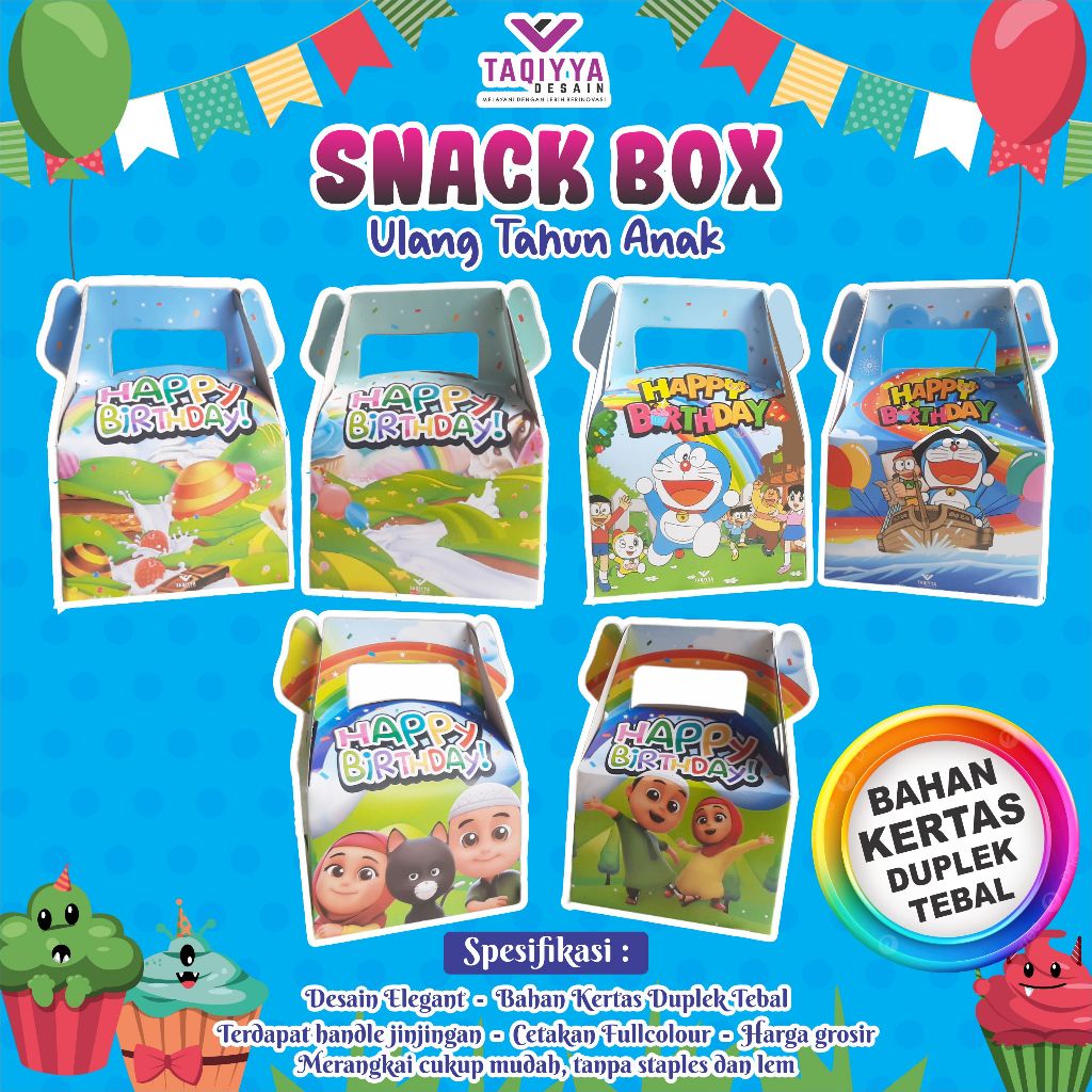Jual BOX ULANG TAHUN ANAK EKONOMIS / BOX ULTAH ANAK / GOODIE BAG ULANG ...