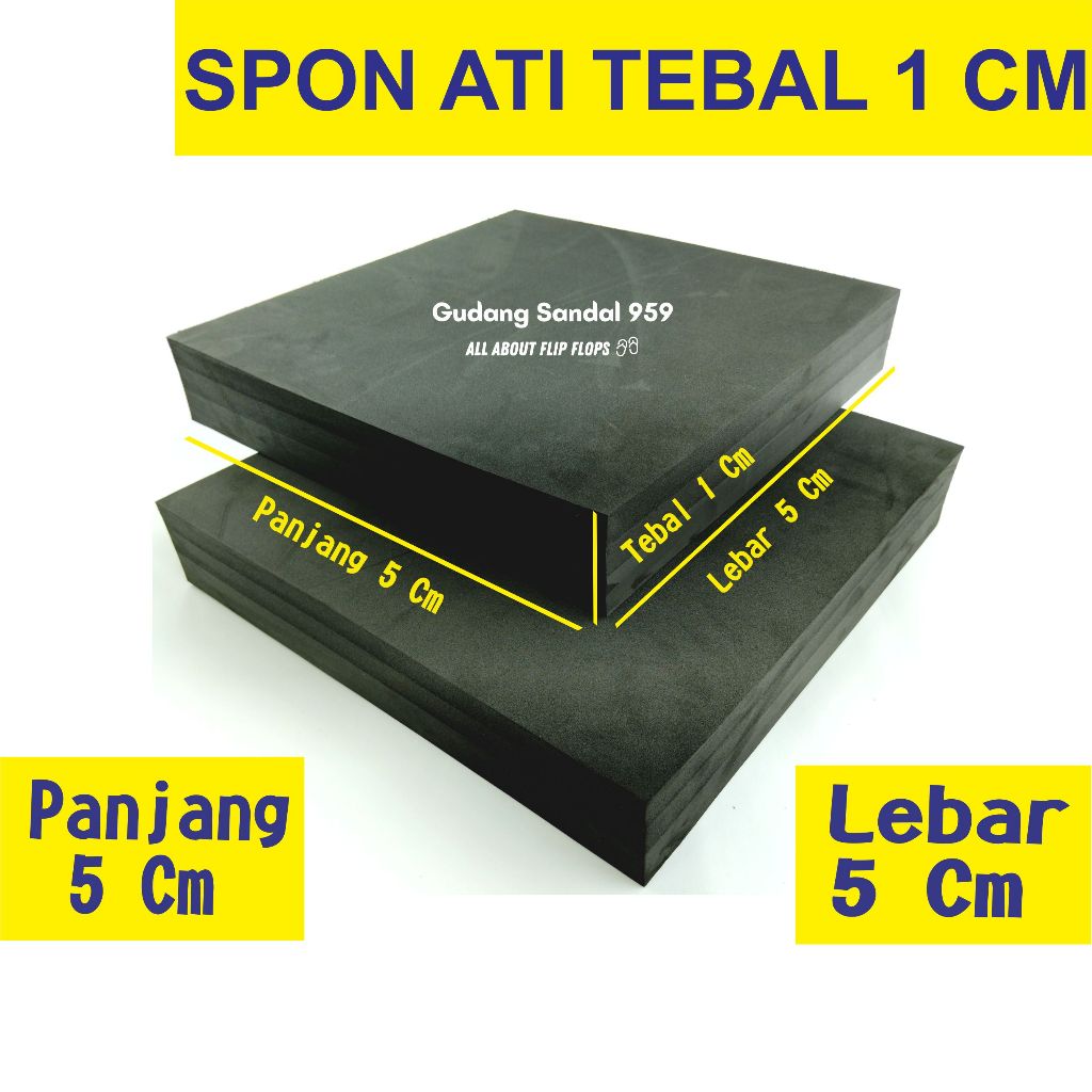 Jual SPON ATI / BUSA ATI / SPON EVA HITAM TEBAL 1 CM BENTUK POTONGAN ...