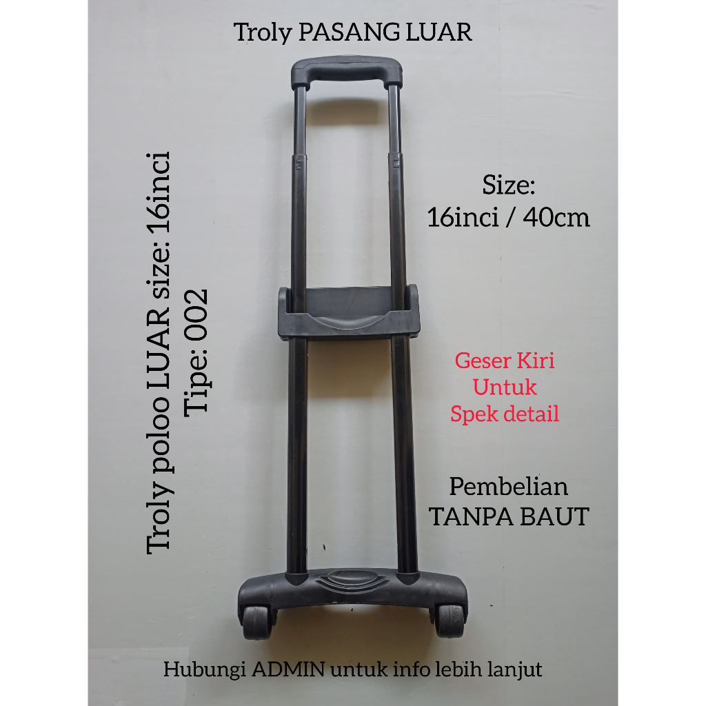 Jual Troly koper, Troly koper polo, Troly koper kain, Tiang koper ...