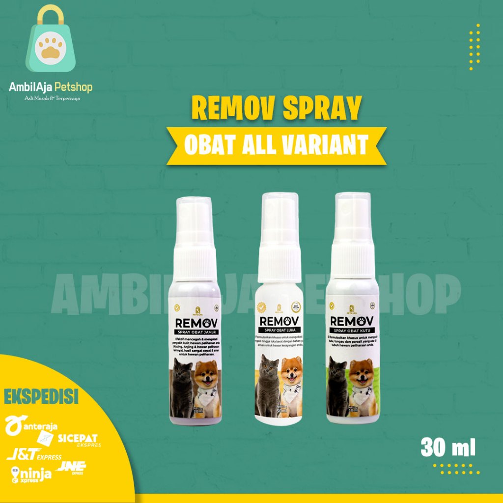 Jual REMOV Spray 30ml All Variant Obat Kutu, Obat Jamur dan Obat Luka ...