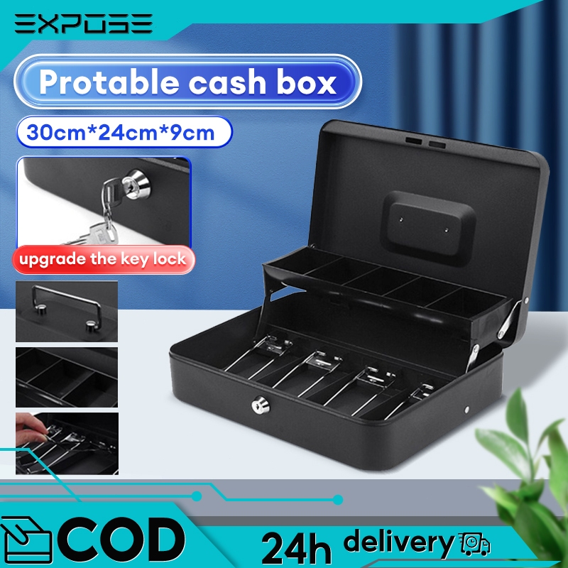 Jual Kotak Uang Cash Box Portable Money Safety Box With Lock Cash Box ...