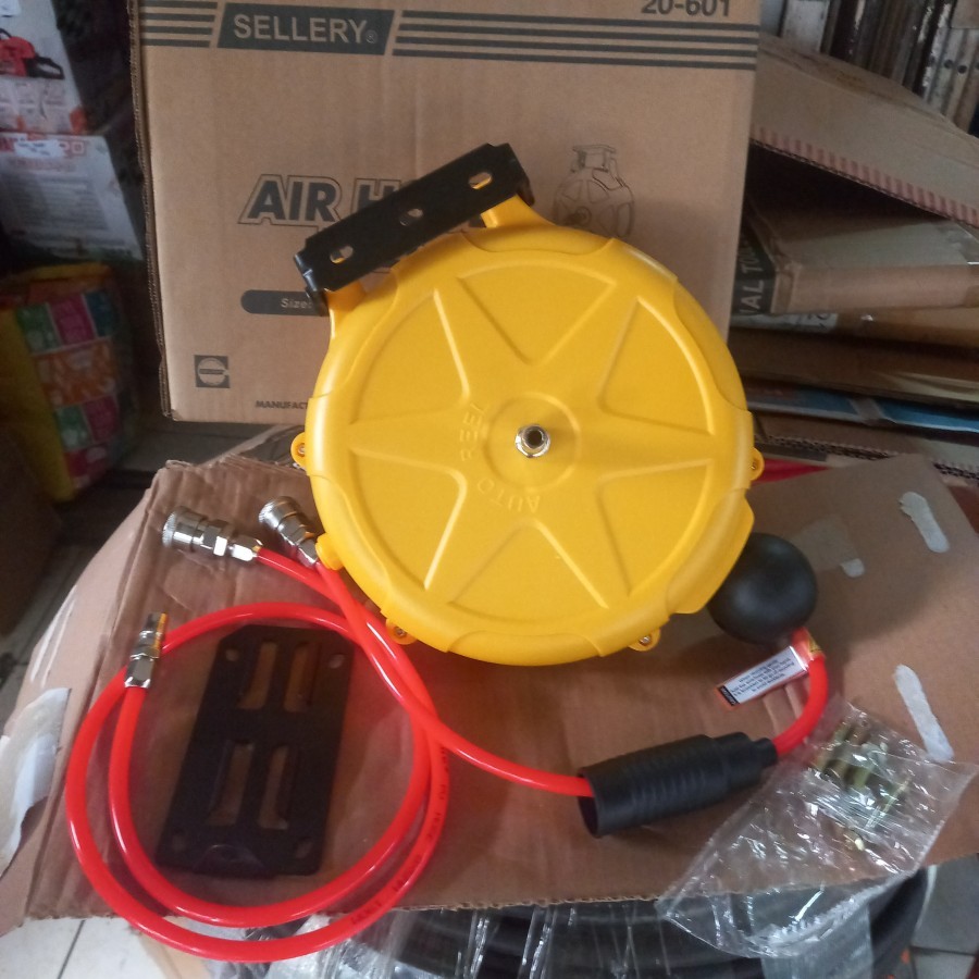 Jual SELLERY AIR HOSE REEL 10 METER / GULUNGAN SELANG ANGIN GANTUNG 20 ...