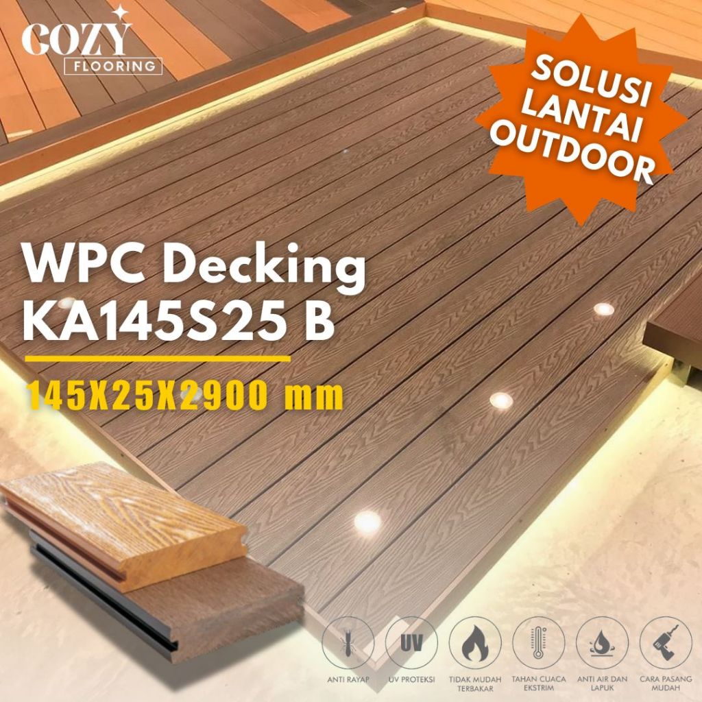 Jual Decking WPC Lantai Kayu Asri Type KA145S25 B I WPC Outdoor corak ...
