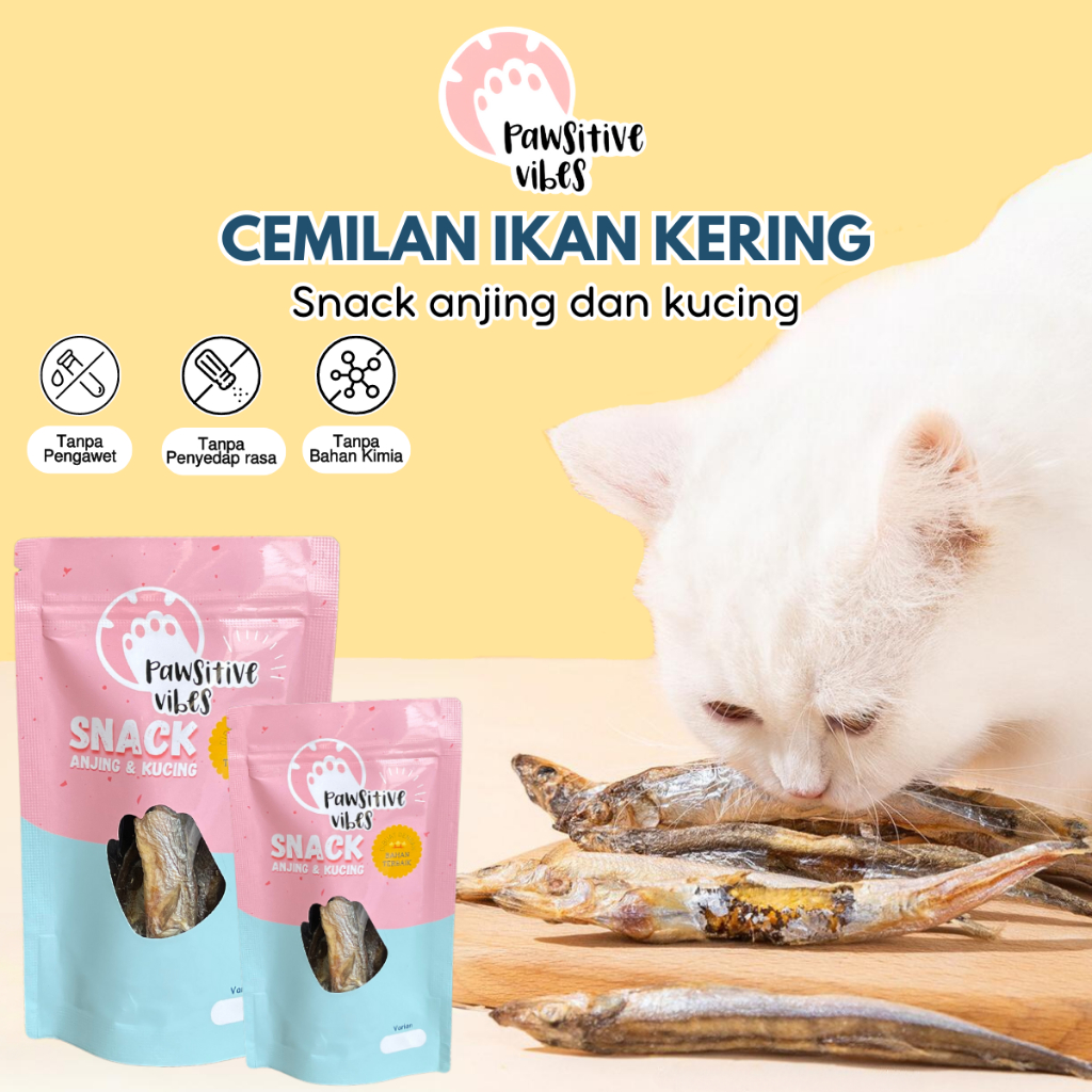 Jual Cemilan Anjing Kucing Snack Cemilan Sehat Ikan Kering Beku dan ...