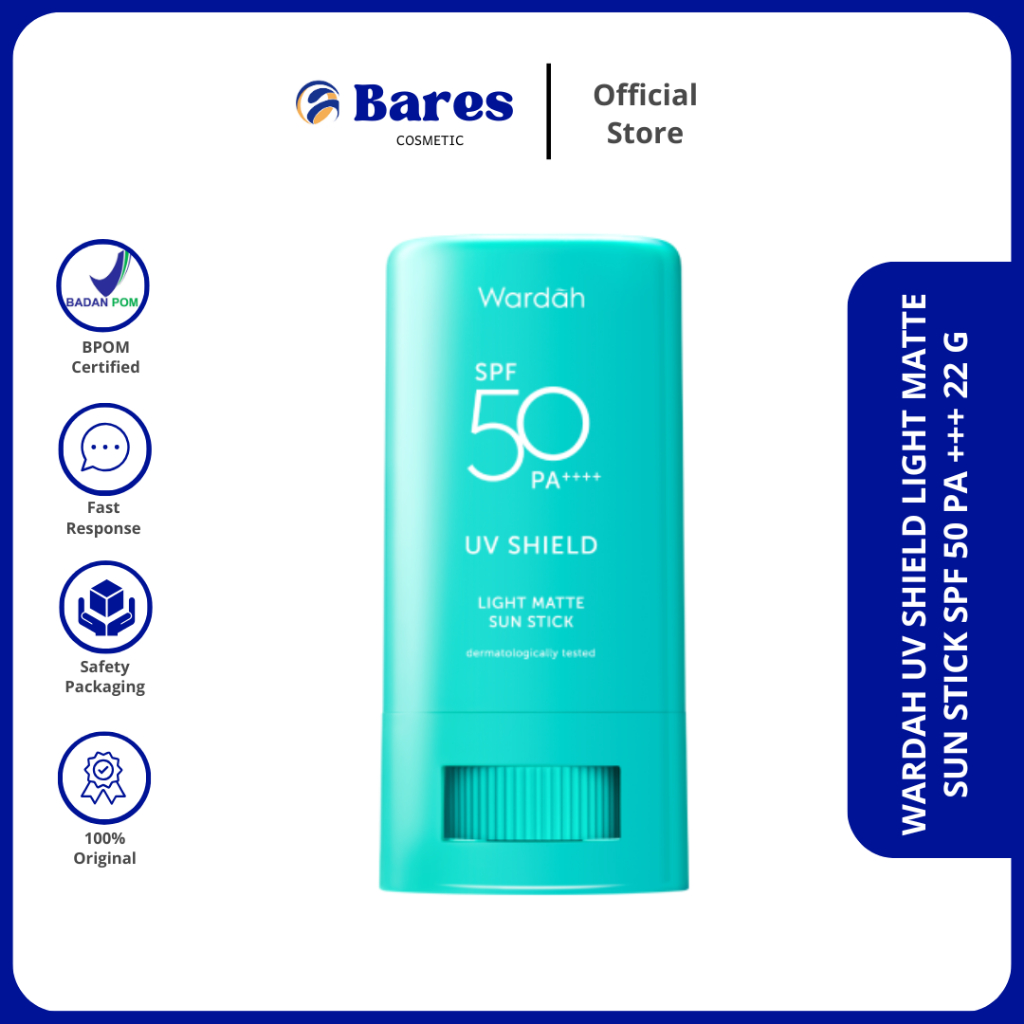 Jual Wardah UV Shield Light Matte Sun Stick SPF50 PA++++ 22g | Shopee ...