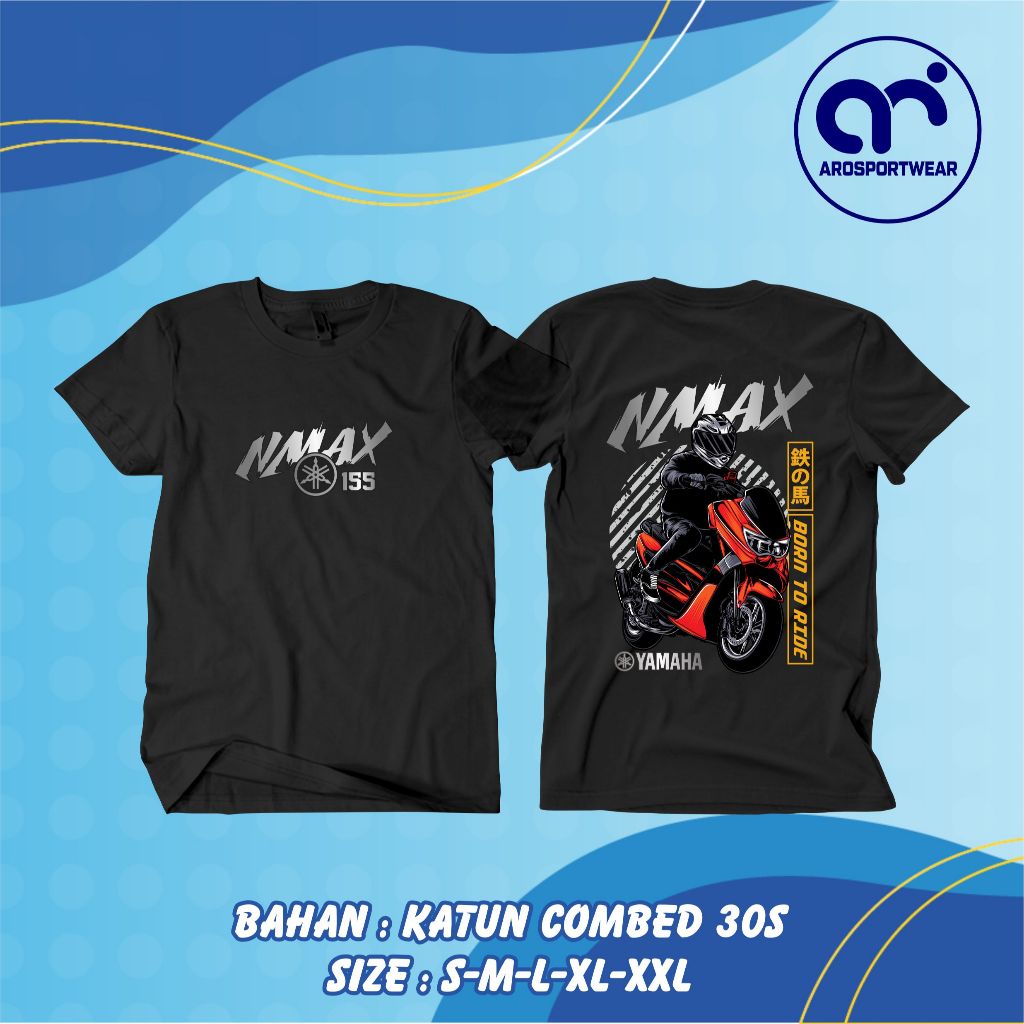 Jual KAOS BAJU MOTOR YAMAHA NMAX 155 Bahan Premium Murah Bisa COD ...