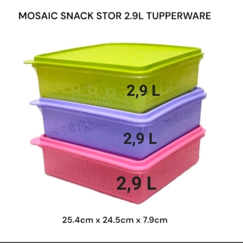 Jual Tempat Bolu / Mosaic Snack Stor Tupperware ( FREE Bubble Warp ...