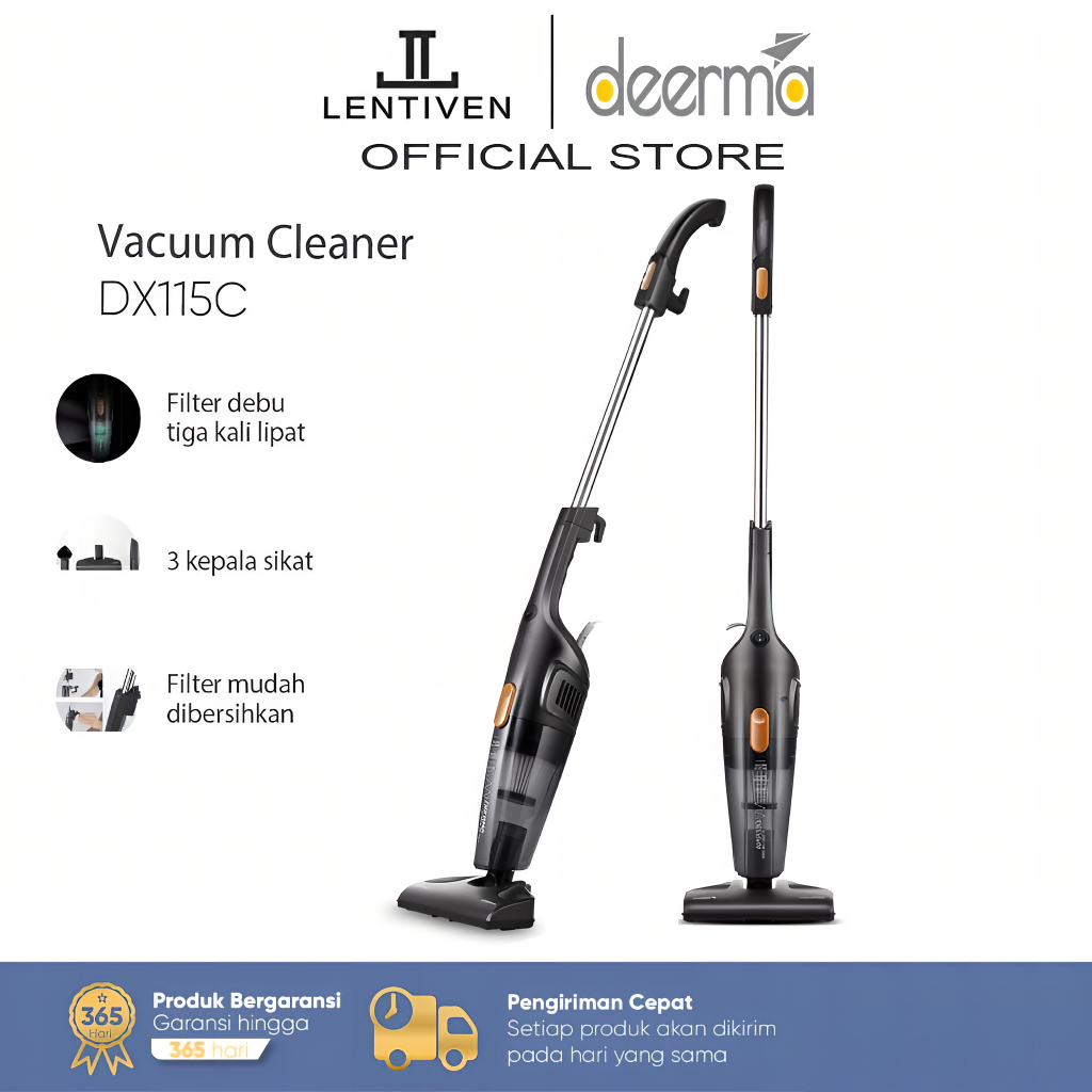 Jual LENTIVEN Deerma Vacuum Cleaner DX115C Home Penyedot Debu | Shopee ...