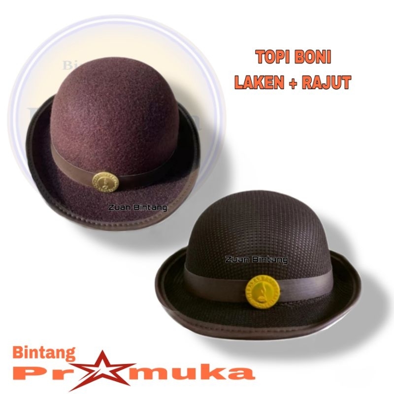 Jual TOPI BONI PRAMUKA/BONI PRAMUKA BAHAN LAKEN DAN RAJUT | Shopee ...