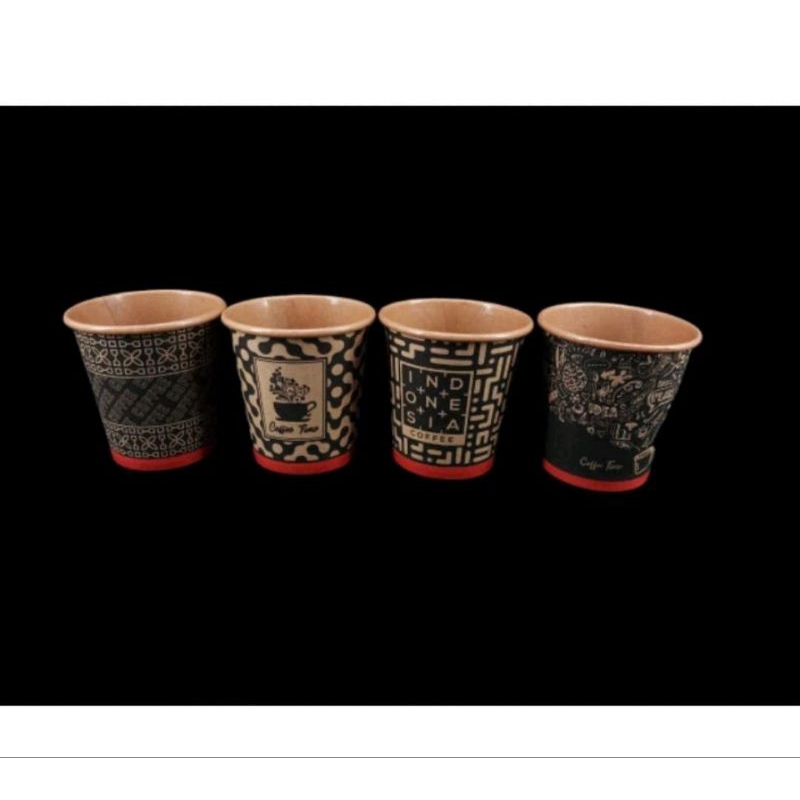 Jual Papercup Motif / Polos 6,5oz & 8oz / gelas kopi kertas (isi 50 pcs) | Shopee Indonesia