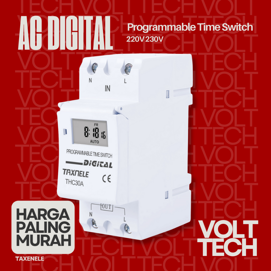 Jual Programmable Digital TIME SWITCH Relay Timer Control 2 wire AC ...