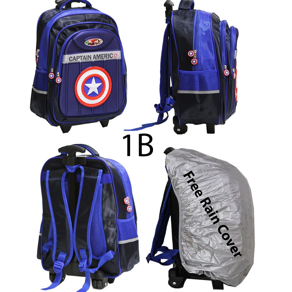 Jual Pusat Populer PROMO Tas Trolley Dorong Anak Sekolah SD Laki Laki Kantung Besar dan Luas ...