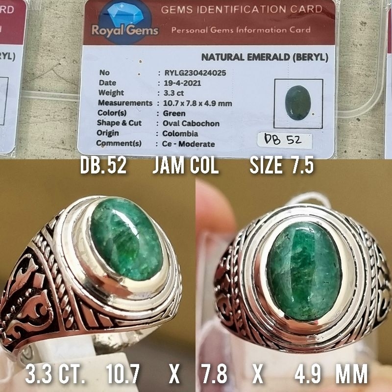 Jual MURMER LAGI.. NATURAL JAMRUD EMERALD COLOMBIA RING ALPAKA TANAM ...