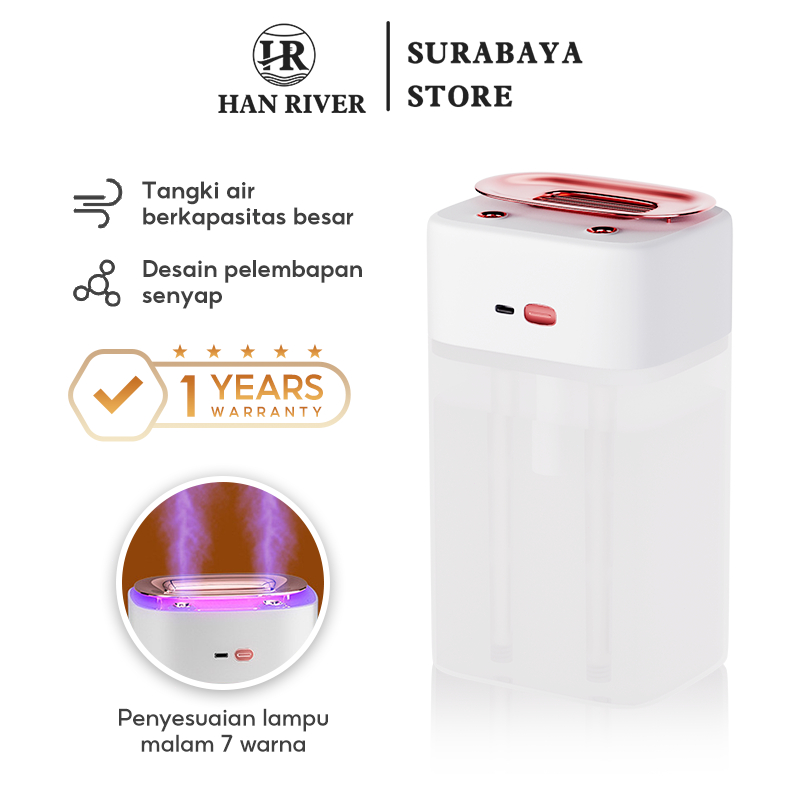 Jual HAN RIVER Diffuser 1.3L Humidifier 7 Color Led HRJSQ01WT | Shopee ...
