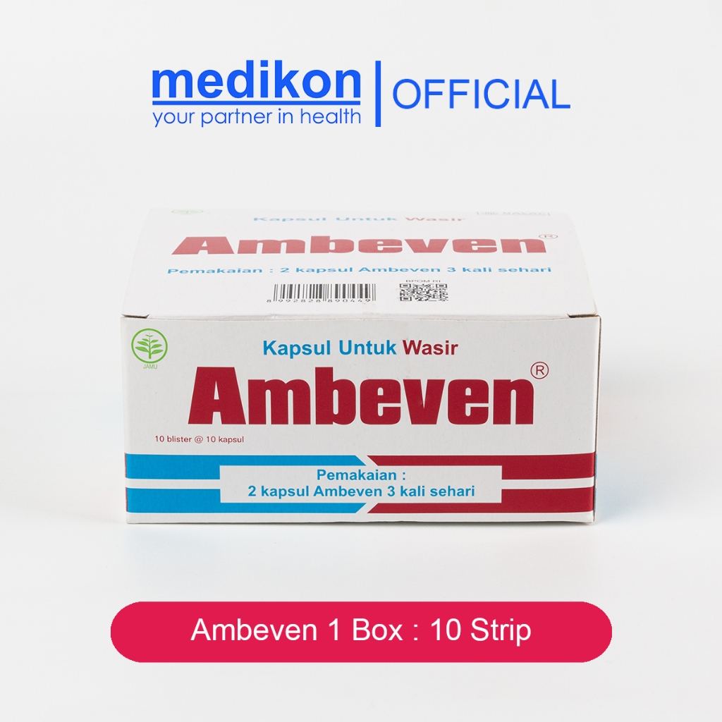 Jual Medikon Ambeven Box (10 Strip x 10 Kaplet) | Shopee Indonesia