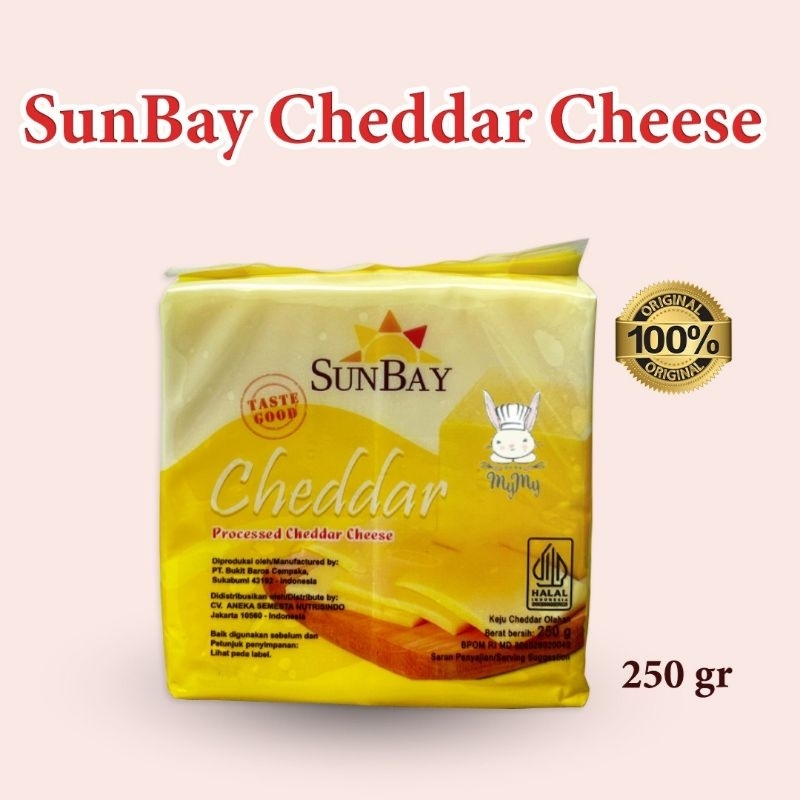 Jual Sunbay Keju Cheddar Block 250G Kemasan Original | Shopee Indonesia