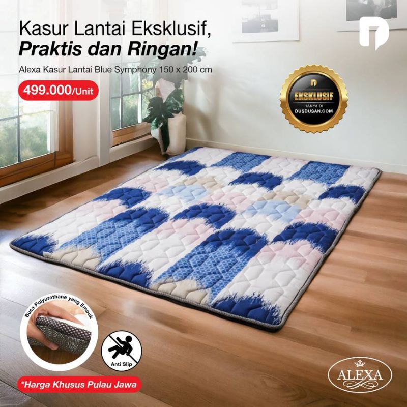 Jual Alexa Kasur Lantai Karpet Busa Empuk Tebal Anti Slip Gulung 150 x ...