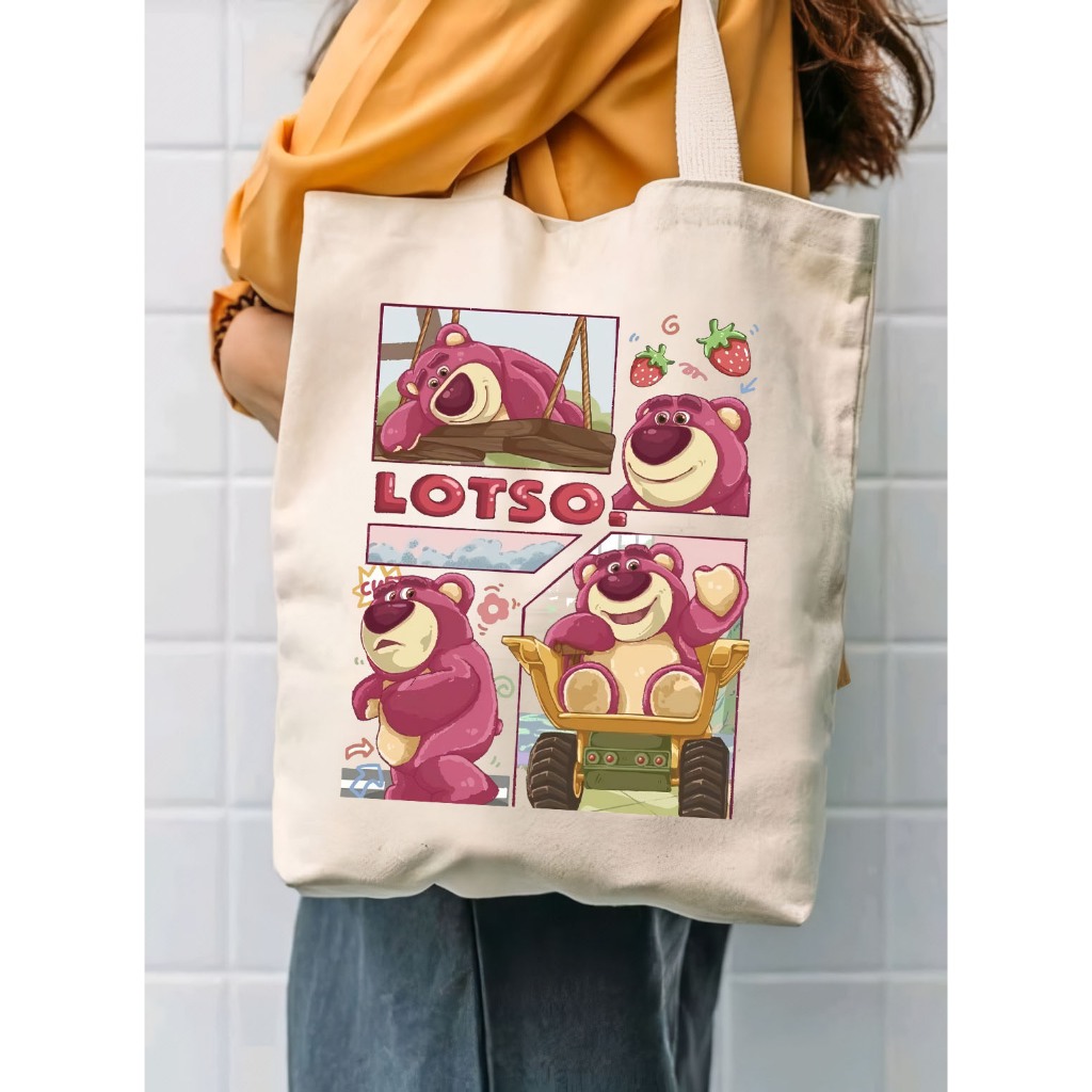 Jual Tote bag / Resleting Bahan Canvas Motif LOTSO TOY STORY ...
