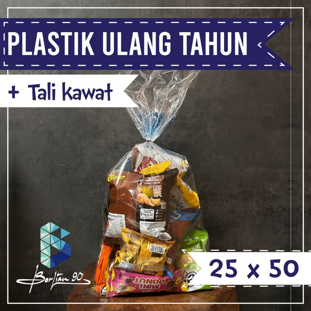 Jual Plastik Snack Ulang Tahun 25x50 Tas Bingkisan Snack Ultah (PACK ...