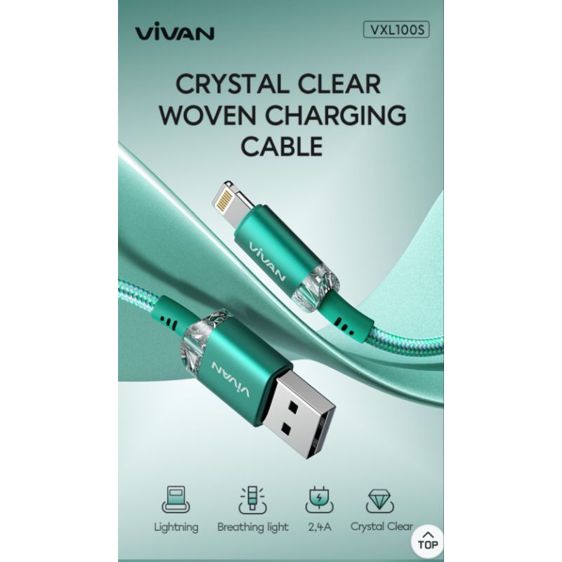 Jual Kabel Data VIVAN LIGHTNING VXL100S QUICK CHARGE 2.4A 100cm Garansi ...