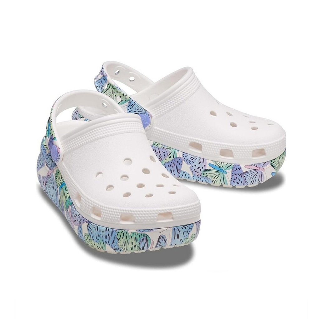 Jual [COD] Crocs Original Sandal Wanita Ori Crush Clog Motif Putih - CM ...
