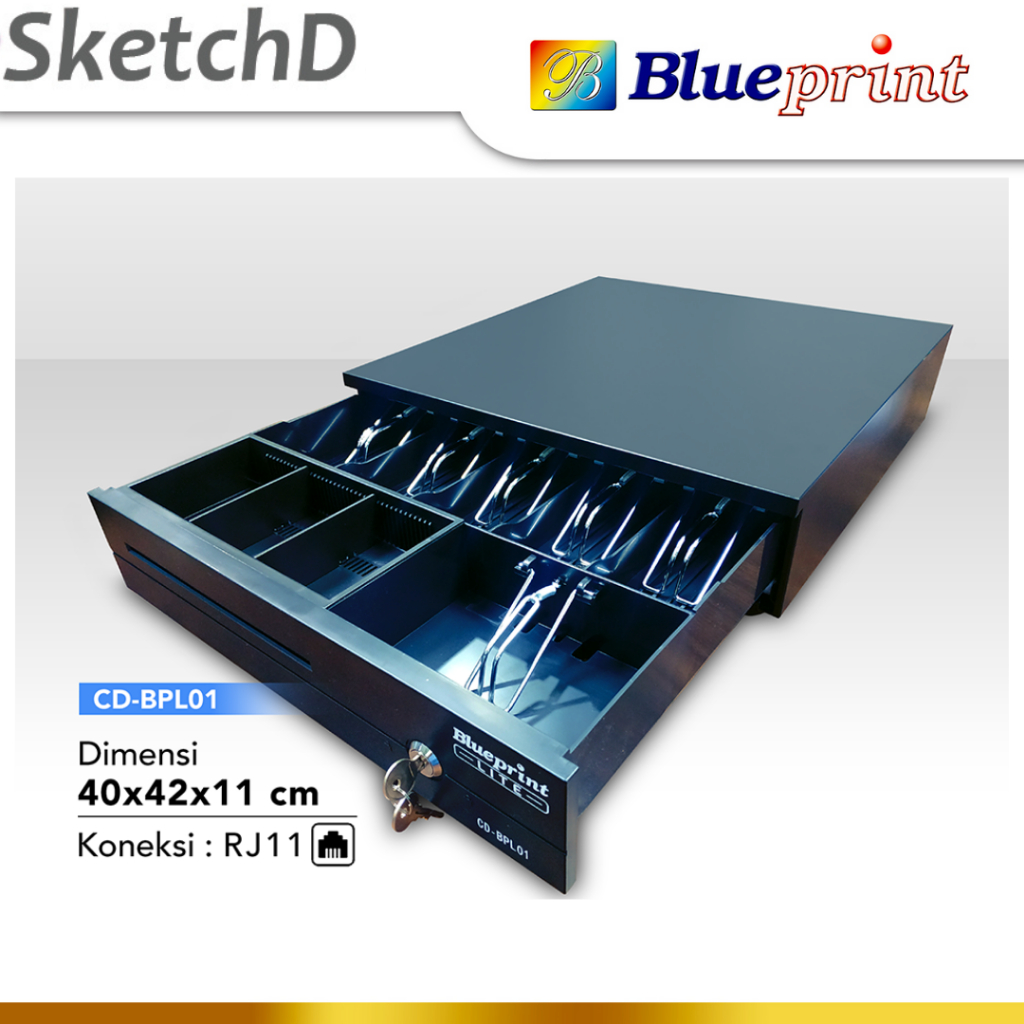 Jual Cash Drawer Lite 40x42x11 cm Laci Uang Kasir Cash Register ...
