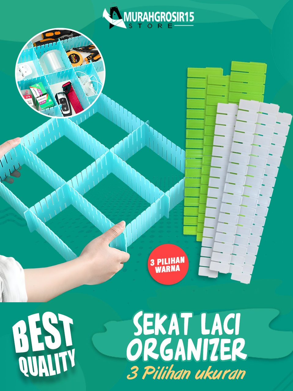 Jual Satu Keluarga Sekat Laci Organizer Sekat Pembatas Rak Partisi ...