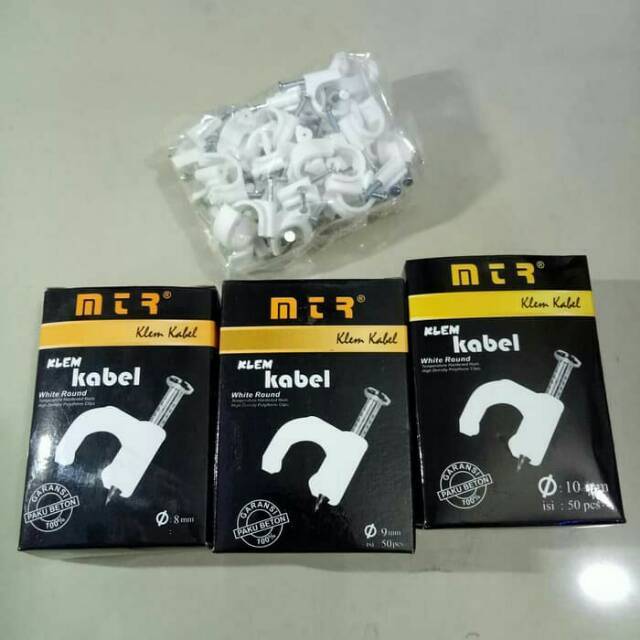 Jual Klem Kabel Paku Beton Penjepit Merapikan Kabel Listrik | Shopee ...