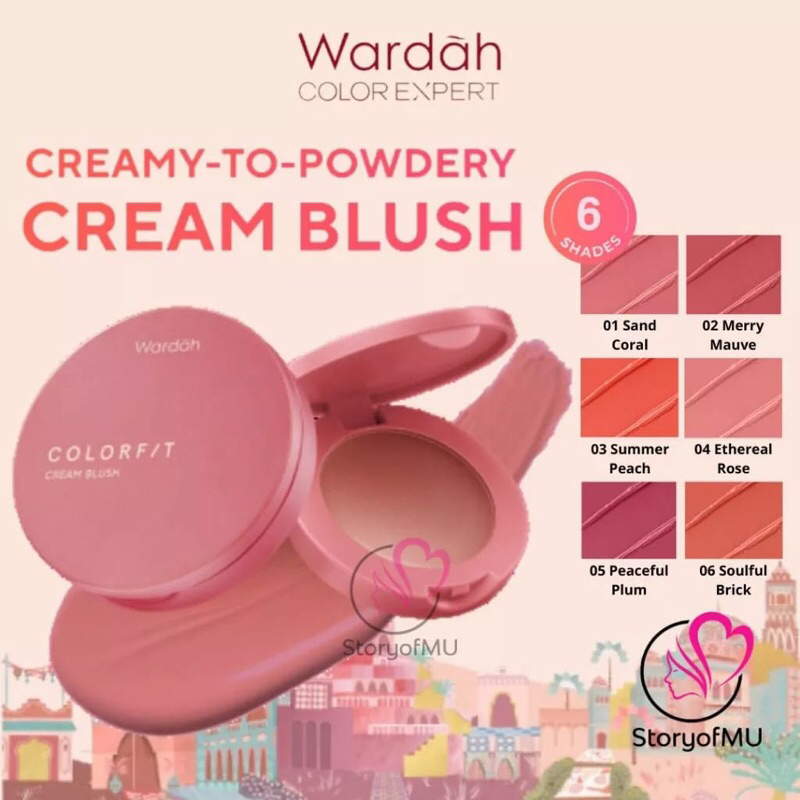 Jual WARDAH! Cremy To Powdery Cream Blush Wardah Pigmented | Shopee ...