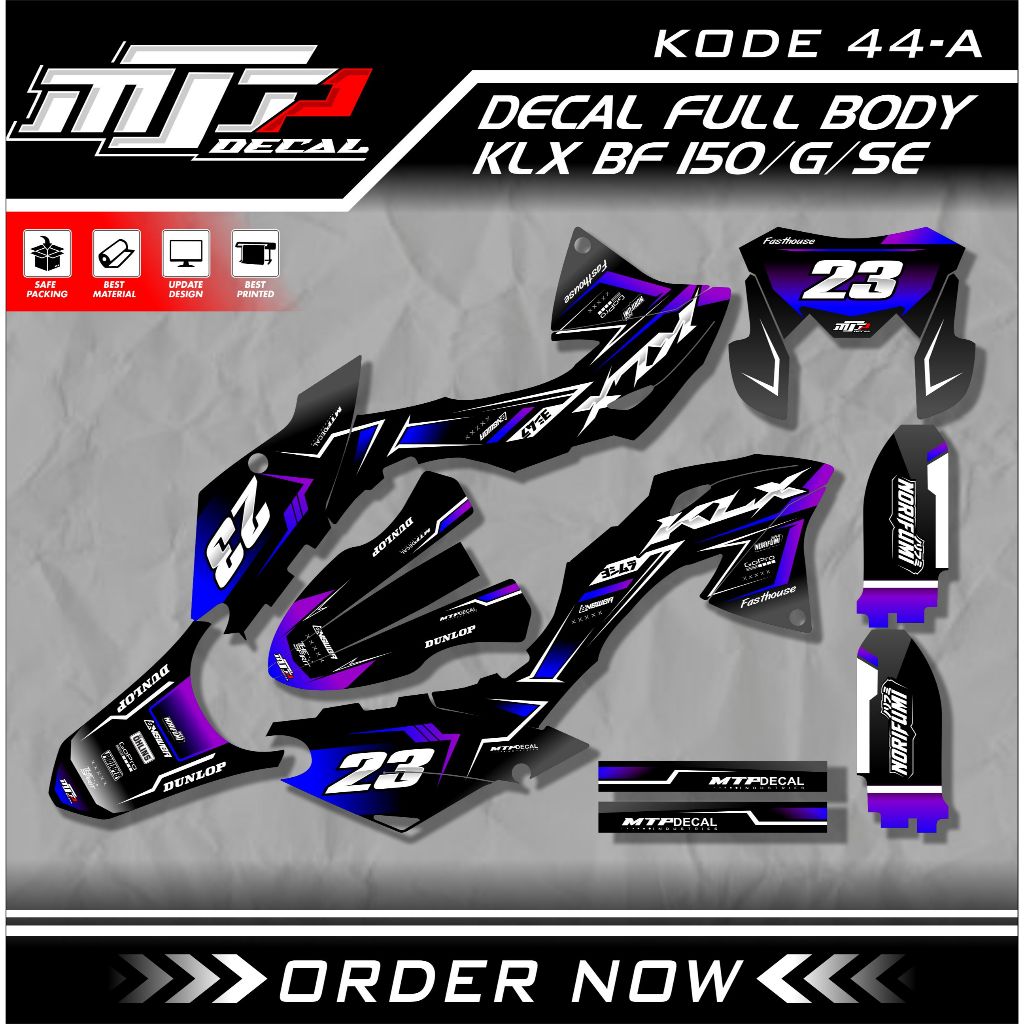 Jual (COD) Decal Sticker Trail KLX 150 BF Fullbody - Dekal Stiker KLX ...