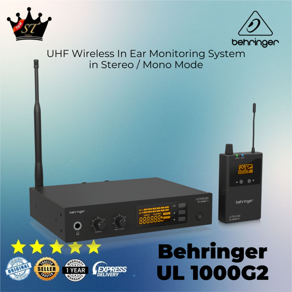 Jual Behringer UL 1000G2 Wireless In Ear Monitor IEM Nirkabel UHF ...