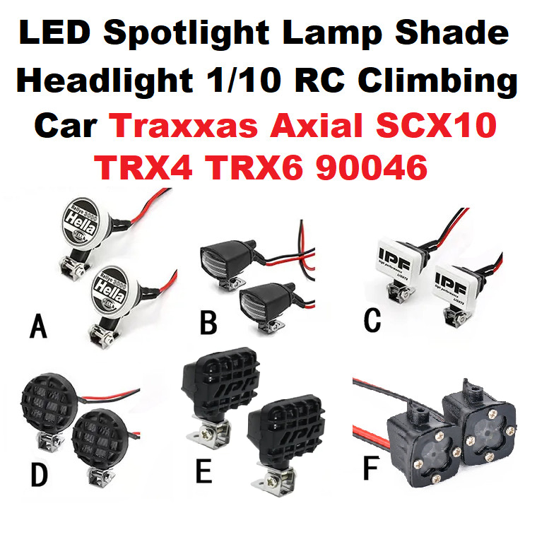 Jual Lampu Sorot LED Round Rooflight Lamp RC Car TRX4 SCX10 Mn HBR1001 ...