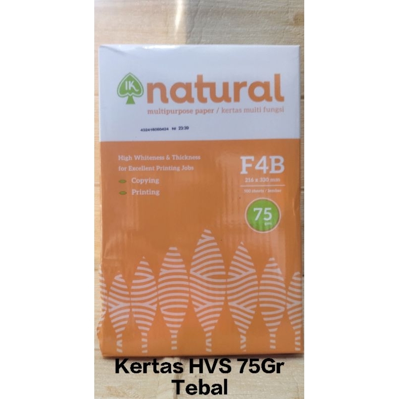 Jual Kertas HVS F4 Natural 75Gr Tebal Harga per Rim | Shopee Indonesia