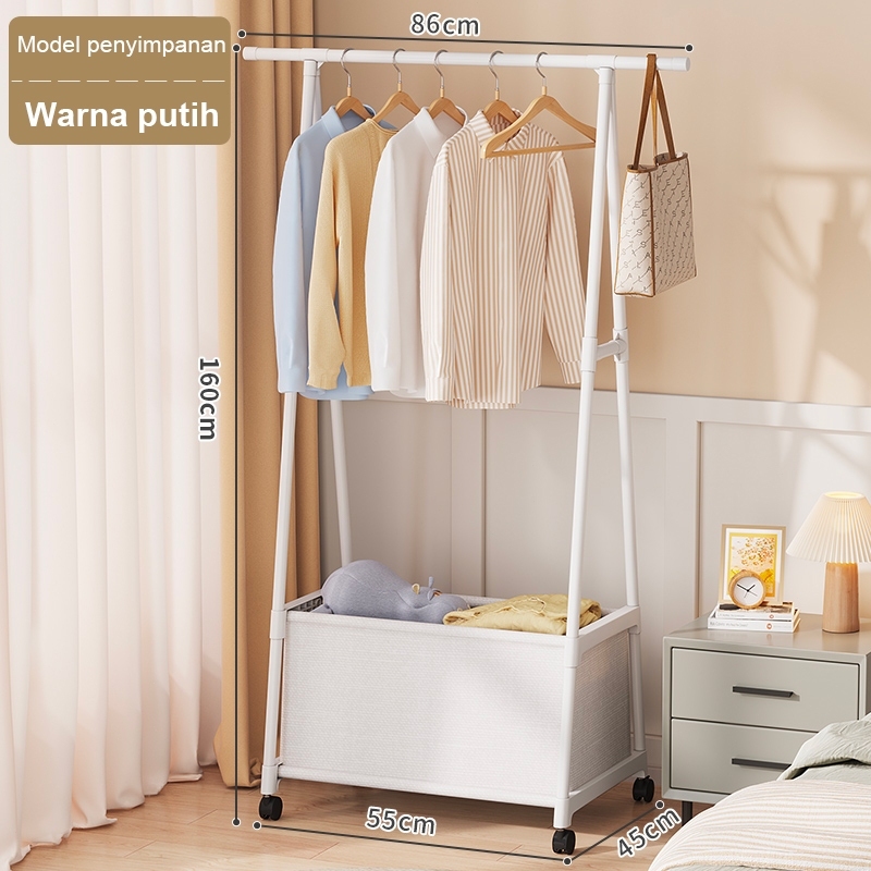 Jual Triangle Berdiri Stand Hanger Baju Dengan Roda Rak Gantungan Baju ...