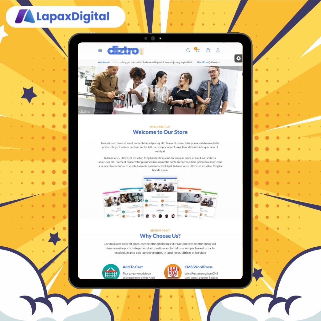 Jual Source Code Script Themes Wordpress Toko Online Diztro Theme ...