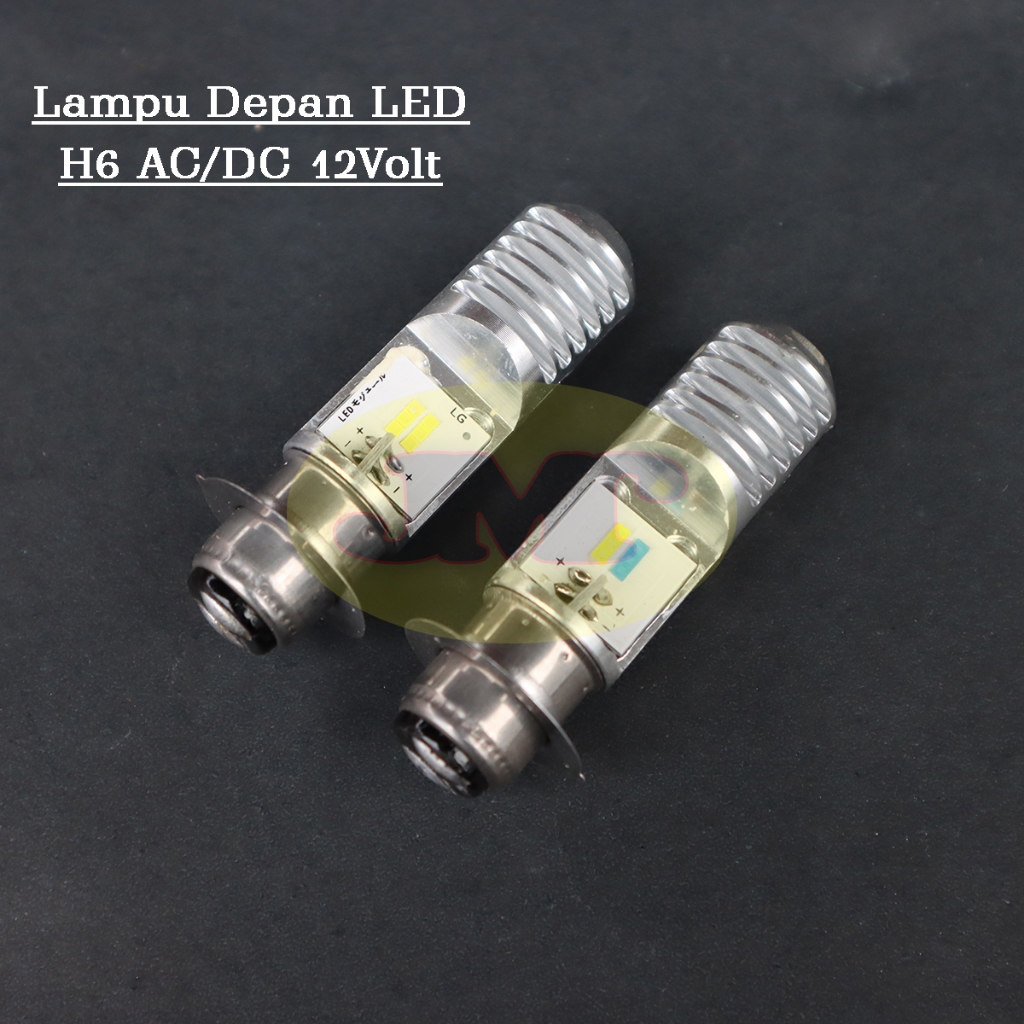 Jual Lampu Utama Atau Depan Motor LED Colok 2 mata Cahaya Putih Arus AC DC Songket H6 8W 6 ...
