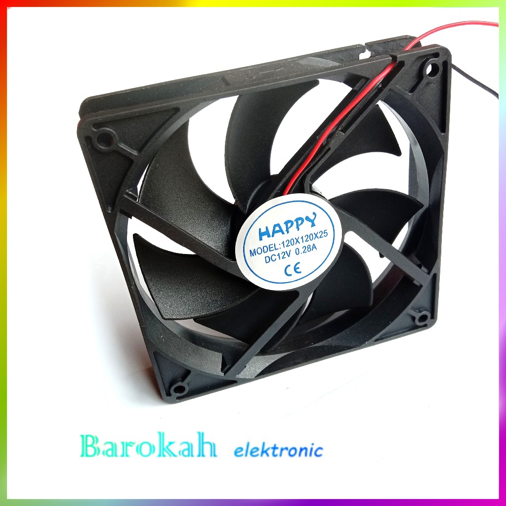 Jual Fan DC 12 Volt Happy 12x12 cm | Shopee Indonesia