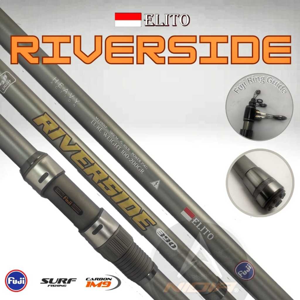 Jual Joran Antena Elito Surf Riverside Fuji Ring & Fuji Reel Seat 360cm ...