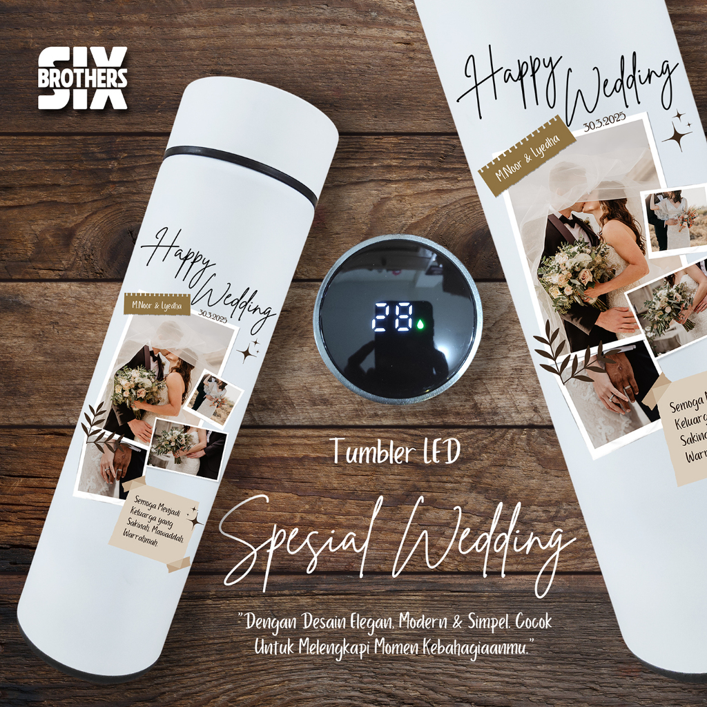 Jual TUMBLER GLOSSY LED & NON LED UV CUSTOM SPESIAL WEDDING GANTI FOTO ...