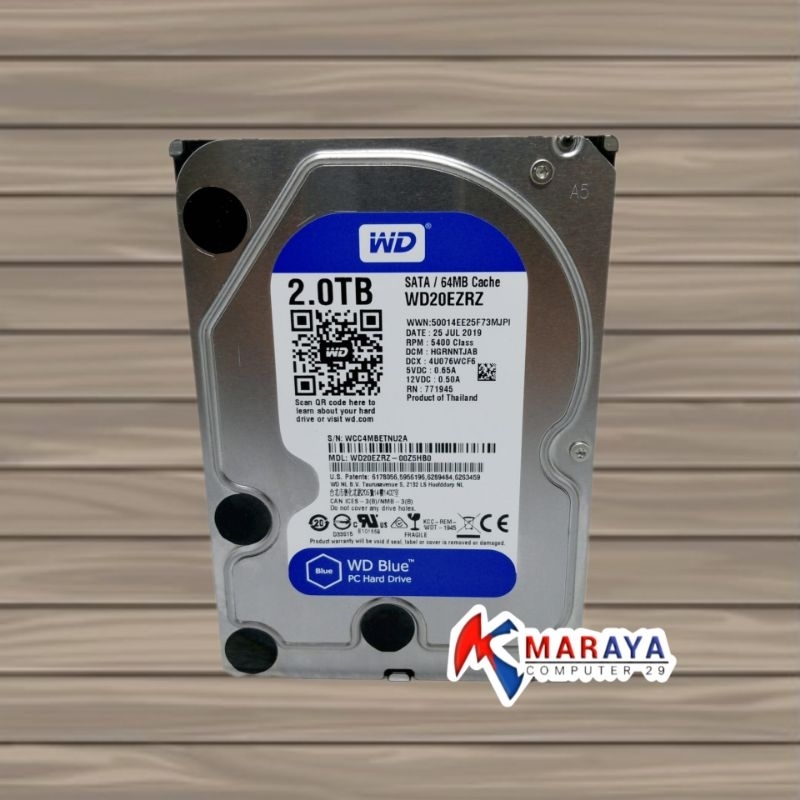 Jual WD BLUE HDD 2TB WD BLUE,HARDISK INTEENAL PC,DVR CCTV-2TB WD BLUE ...