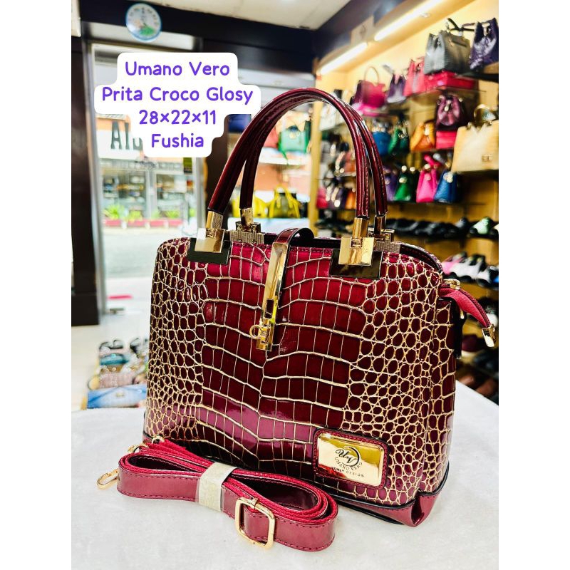 Jual UMANO VERO PRITA CROCO GLOSSY S3676-3 ORI BRAND | Shopee Indonesia