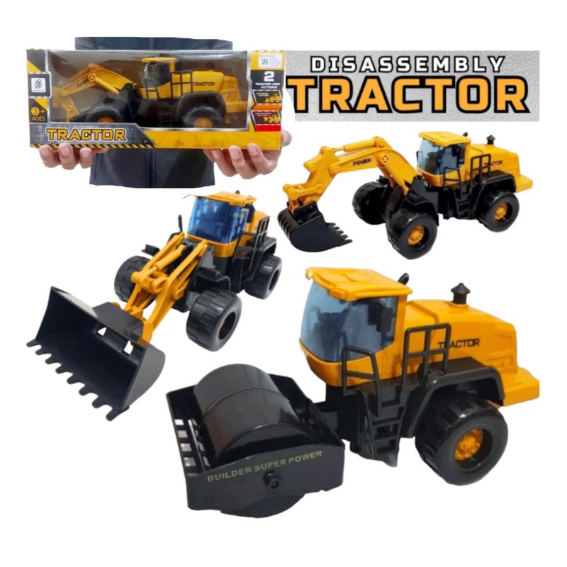Jual Mainan Diecast Truck Tractor Kontruksi truk Tractor Buldozer ...